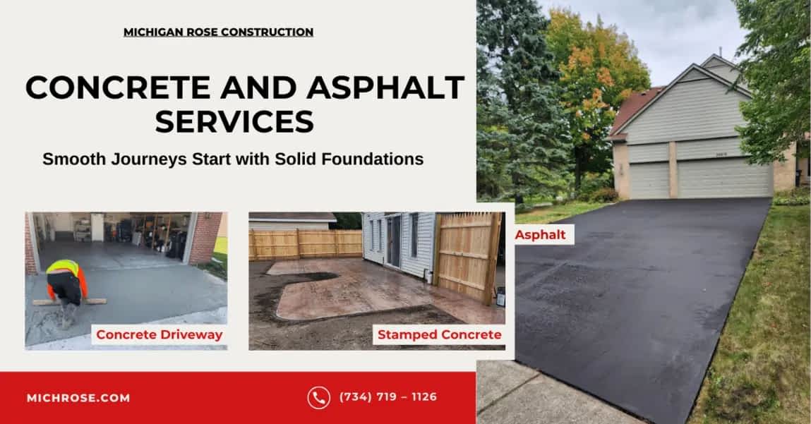 Concrete and Asphalt Services | Michigan Rose Construction